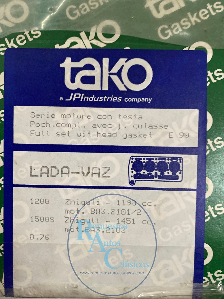 Juego Juntas Completo LADA 1200&1500cc TAKO S-30963 – RepuestosAutosClasicos