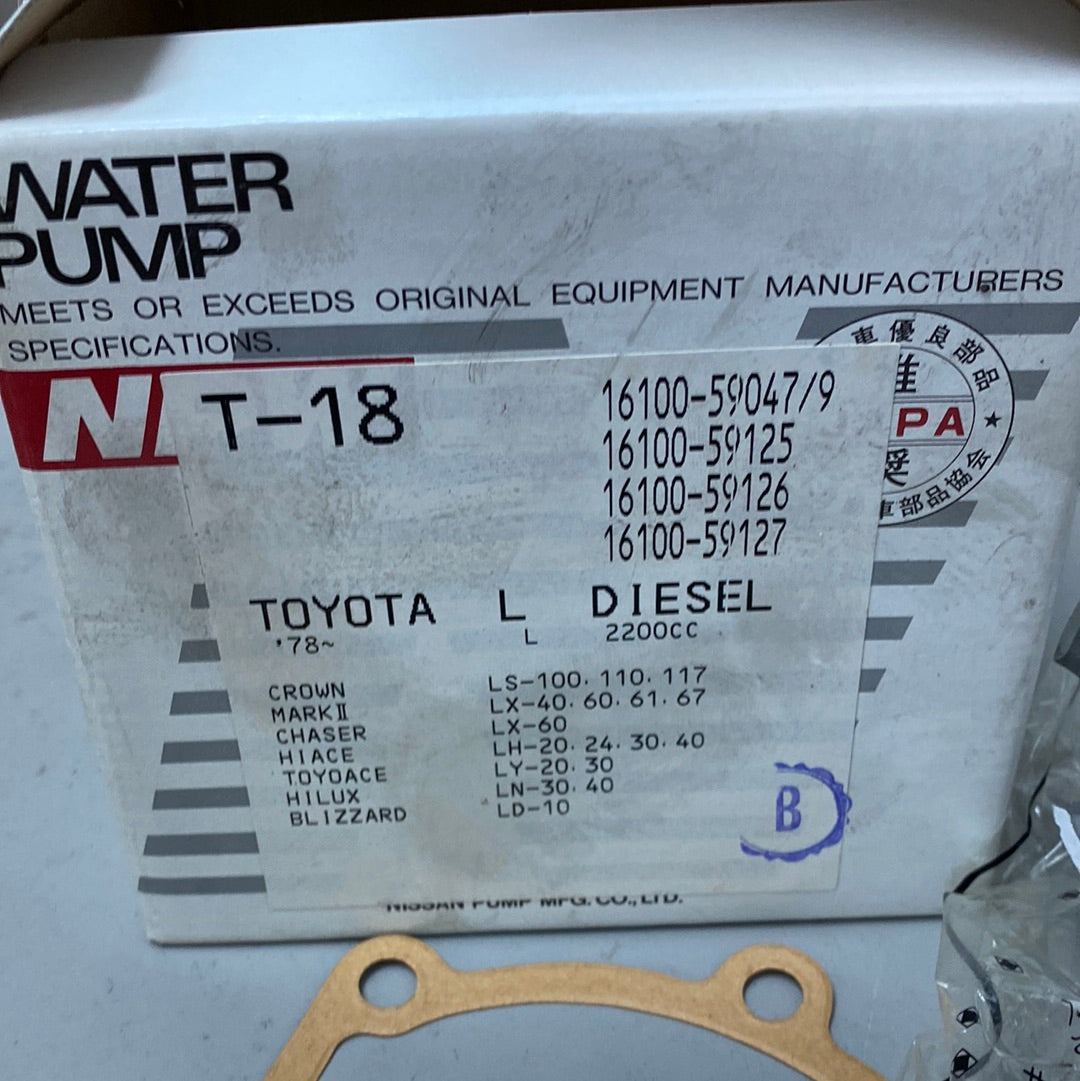 Water Pump TOYOTA CROWN/HILUX 16100-59047/9 – RepuestosAutosClasicos